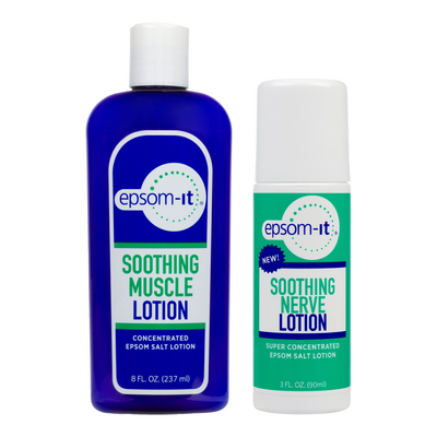 Epsom Salt Lotion Bottle + Rollerball - Soothes Nerve Discomfort – Epsom-It